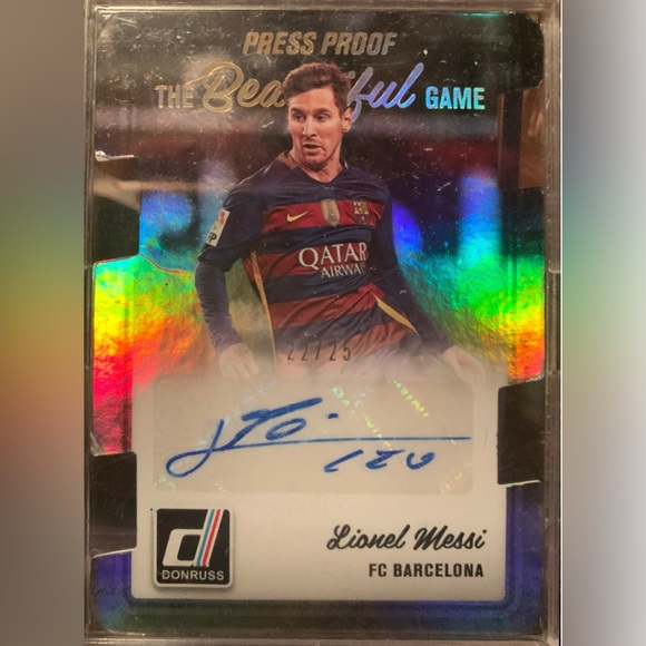 Panini | Other | Of 25 Signed Messi Collectible Soccer Card | Poshmark